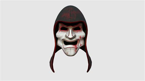 Assassin Mask 04 White With Blood 3d Model By Gsommer