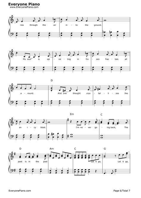 Let It Go Frozen Guitar Chords Sheet Music Guitar Download