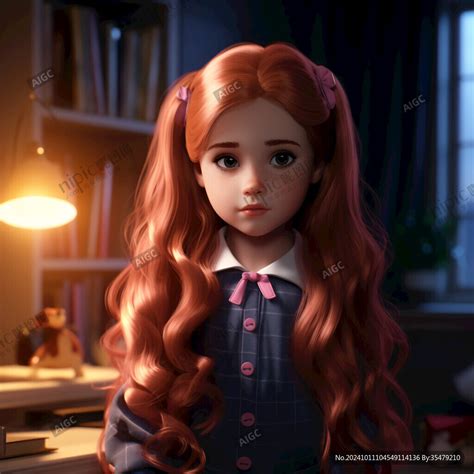 Ai创作图卡通可爱红发小姐姐 儿插女孩 写实人物插画 高精女孩原画稿 原创厚涂 写实漫画人物 厚涂插画 小女孩儿插 红发麻花辫小女孩 写实少女 厚涂头像 可爱女老师女学生 厚涂少女 卡通写实