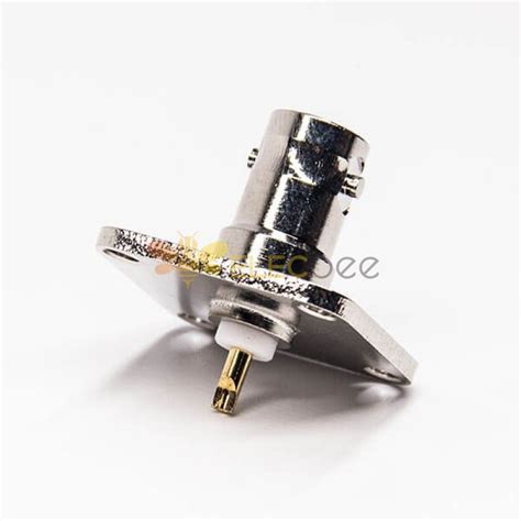 Bnc Flange Mount 4 Hole Female Connector Solder Type 75 Ohm