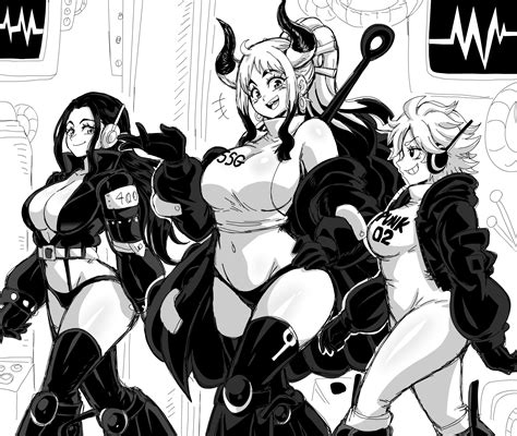 Nico Robin Yamato And Vegapunk Lilith One Piece Drawn By Lewdamone