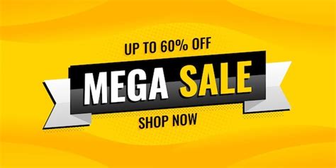 Premium Vector Mega Sale Banner Special Offer Big Discount Sale End