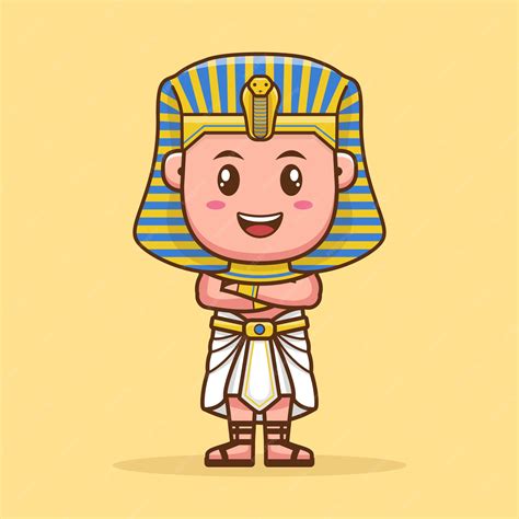 Premium Vector Pharaoh Cute Cartoon Character Design