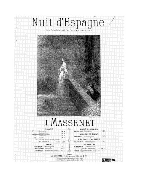 Nuit D Espagne Massenet Jules IMSLP
