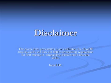 Ppt Disclaimer Powerpoint Presentation Free Download Id 1171508