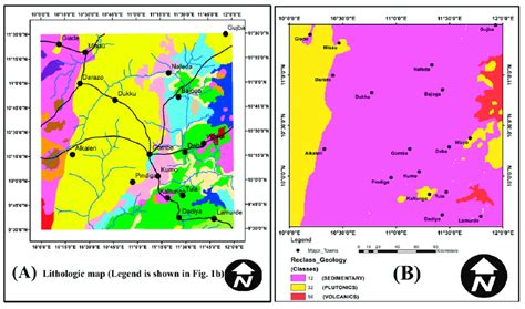 A Lithology Map B Reclassified Lithology Map Showing Lithology Download Scientific Diagram