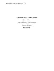 Wicked Good Cupcakes Cash Flow Statement Docx Running Head UNIT ASSIGNMENT Wicked Good