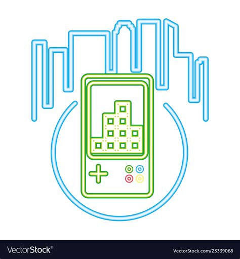 Neon Video Game Royalty Free Vector Image VectorStock