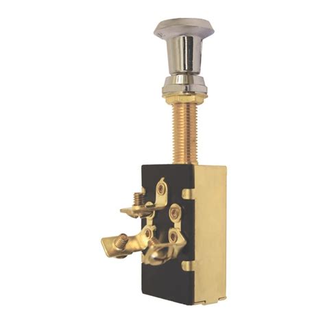 Rwb Brass Push Pull Switch 3 Position 12v 24v North Coast Boating