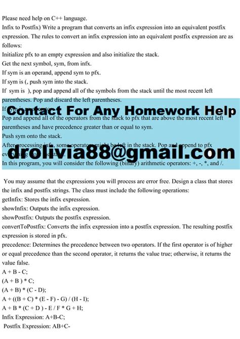 Please Need Help On C Languageinfix To Postfix Write A Programpdf