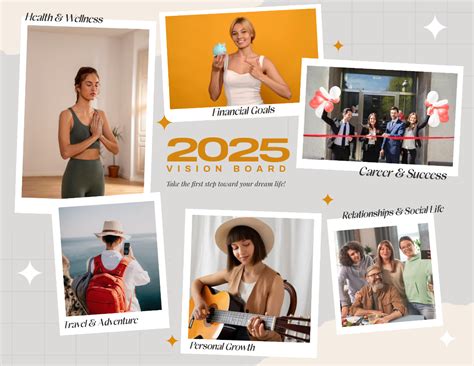 Free 2025 Vision Board Template To Edit Online