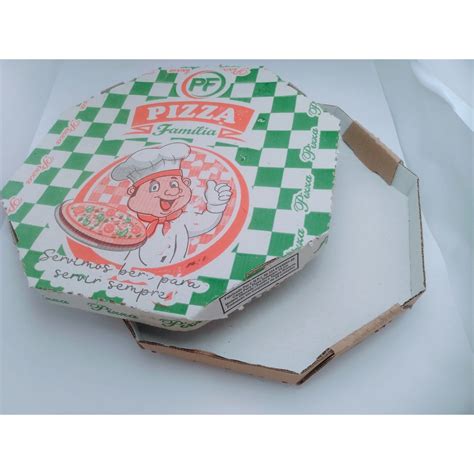 Caixa Para Pizza 35x35cm X 3 Cm De Altura Oitavada Kit 25 Unidades