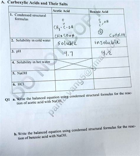 Solved Text Carboxylic Acids And Their Salts Acetic Acid Hcooh