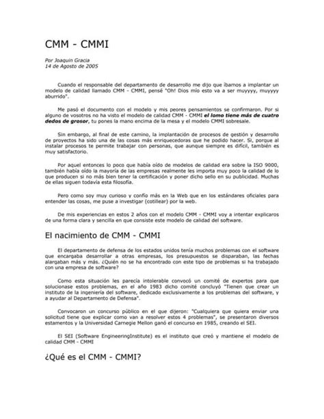 Caso De Uso Cmm Y Cmmi Ppt