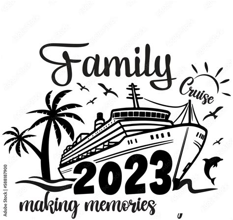 Vettoriale Stock Aw Ship It S A Birthday Trip SVG Custom Name Frame