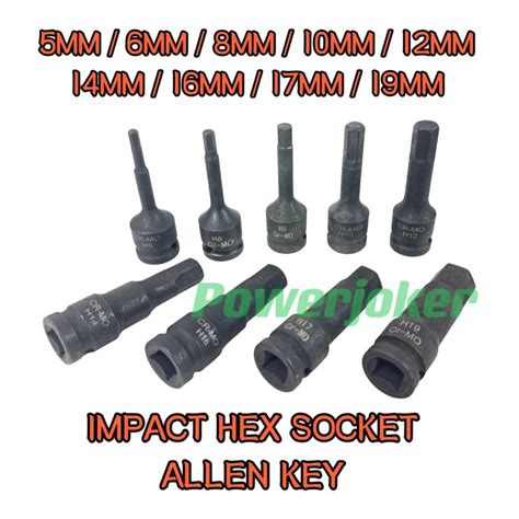 Impact Hex Socket Allen Key Tool Bit Drive Allenkey Box Tools Spanner