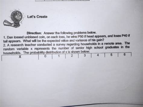 Solved Lets Create Direction Answer The Following Problems