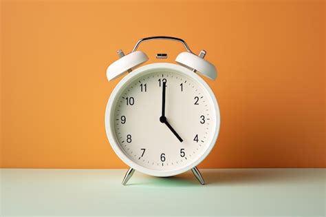 Premium Ai Image A Minimal 3d Analog Alarm Clock Timer Background