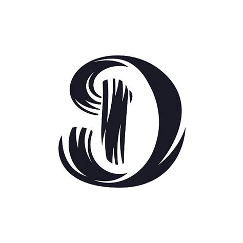 960 Hand Draw Font Letter D Stock Illustrations Royalty Free Vector