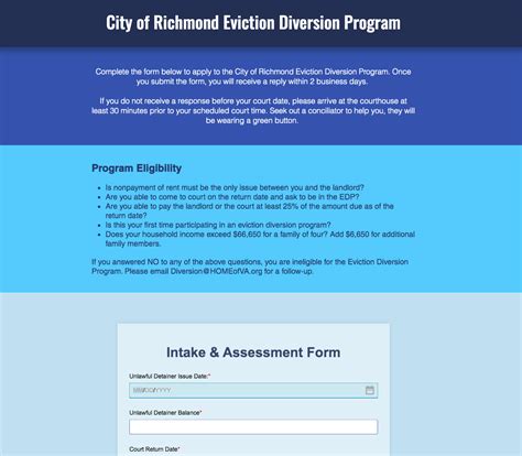 Eviction Diversion Program In Richmond Va Eviction Innovation