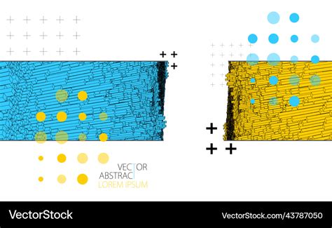 Modern Square Science Or Technology Elements Vector Image