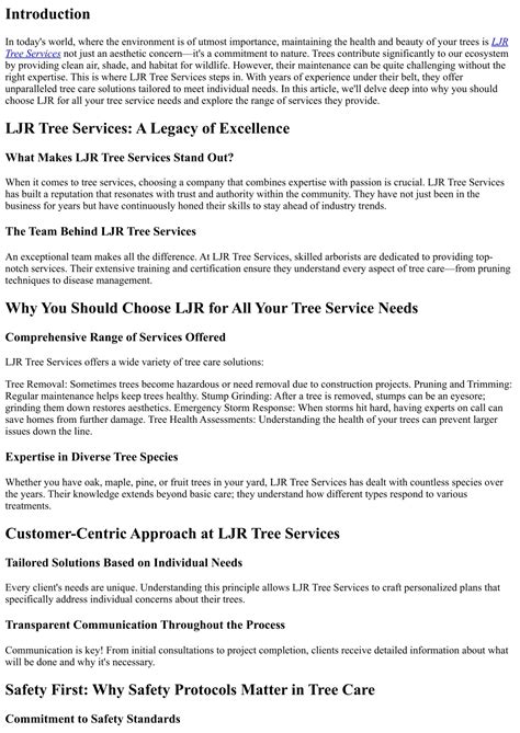Ppt Why You Should Choose Ljr For All Your Tree Service Needs