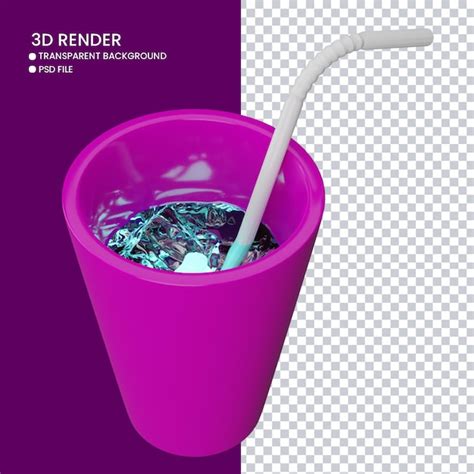 Premium Psd 3d Rendering Of Glass With Ice