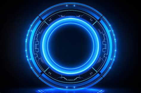 Premium Photo Technology Futuristic Circle Background Digital Network