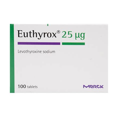 Euthyrox 25mcg 100 Tab Whites