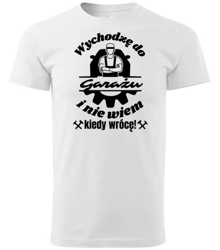 koszulka GARAŻ WZYWA PREZENT dla CHŁOPAKA MĘŻA mechanika TSHIRT męski S