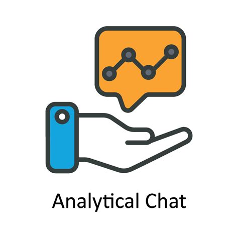 Analytical Chat Vector Fill Outline Icon Design Illustration Digital Marketing Symbol On White