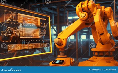 949 A Computer Controlled 1 Stock Illustration Illustration Of
