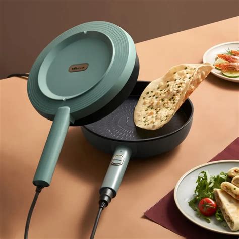 220v 전기 Bakeware 양면 난방 크레페 제조기 프라이팬 팬케이크 스콘 피자 드라이 팬 아침 식사크레이프 메이커 Aliexpress