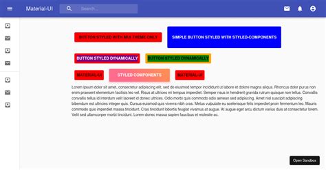 style material ui components with styled components codesandbox