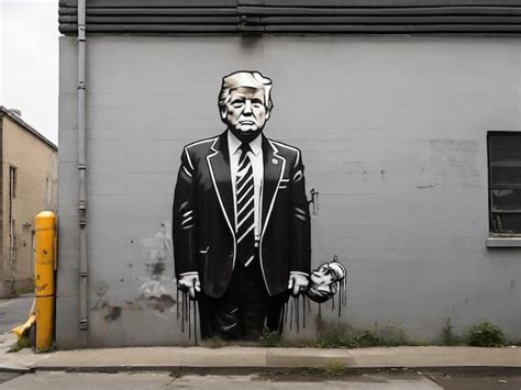 Stencil Graffiti Art Banksy Style On Premium Ai Generated Image