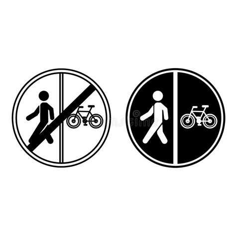 Signs The End Footway And Cycleway Road Stock Vector Illustration Of