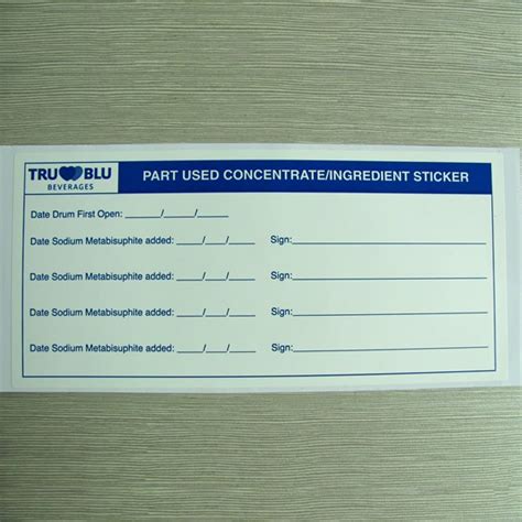 Nutritional Supplement Label