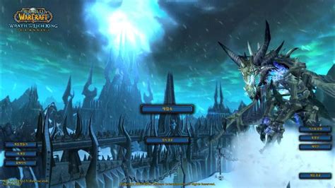 4k Uhd 월드 오브 워크래프트 리치왕의 분노 클래식 오픈 당일 로그인 화면 Youtube