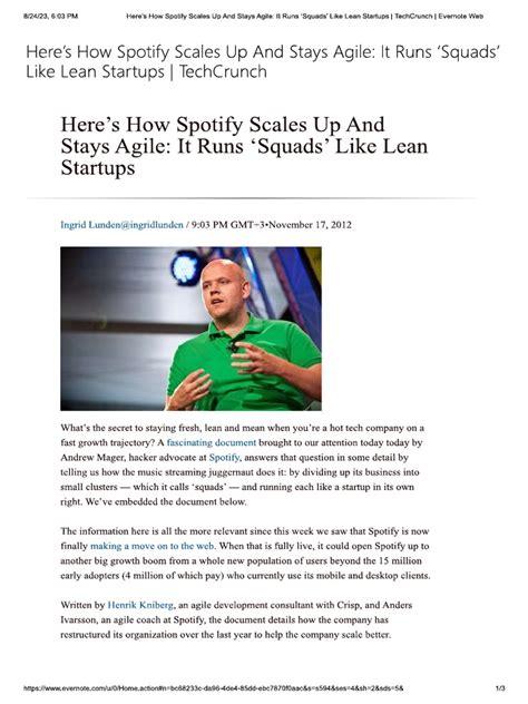 Heres How Spotify Scales Up And Stays Agile Pdf