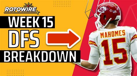 Week 15 Nfl Dfs Draftkings And Fanduel Breakdown Youtube
