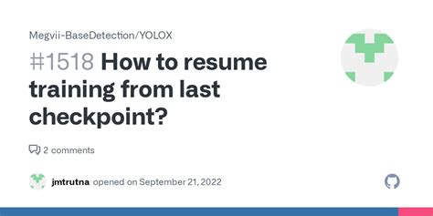 How To Resume Training From Last Checkpoint · Issue 1518 · Megvii