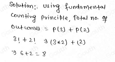 Solved Yt Using Fundamental Counting Principle What Is The Total Number Of Outcomes In
