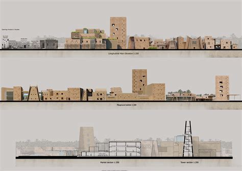 Graduation Project Socio Commercial Center In Siwa Behance