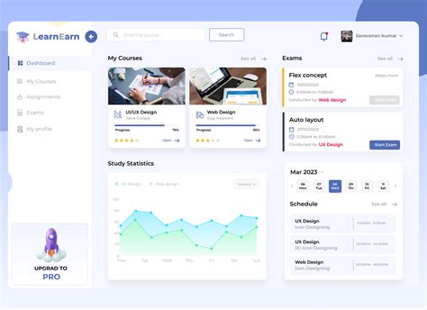 Learning System Dashboard Behance