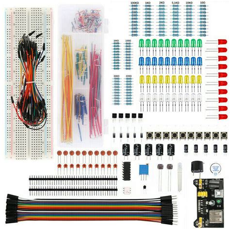 830x Kit Elektronik Bauteile Set Raspberry Steckbrett Steckverbinder Für Arduino Ebay