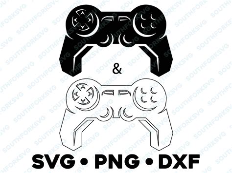 Video Game Controller Svg Png Dxf Joystick Layered Silhouette Etsy