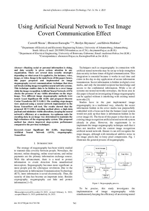 Pdf Using Artificial Neural Network To Test Image Covert