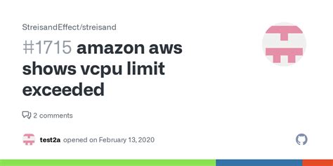 Amazon Aws Shows Vcpu Limit Exceeded · Issue 1715 · Streisandeffect