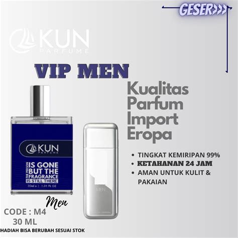 Jual Kun Parfum Pria Tahan Lama Inspired Parfum Vip Men Extrait De Parfume Minyak Wangi Farfum