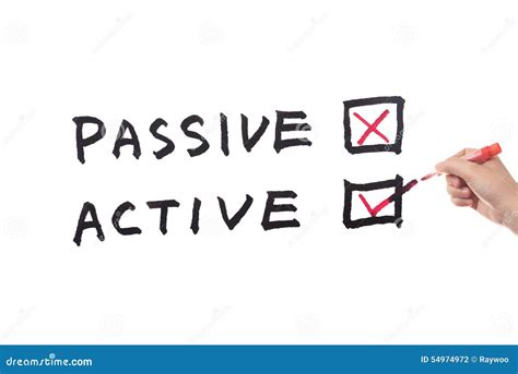 Passive Active Signpost Drawn On A Blackboard Royalty Free Stock